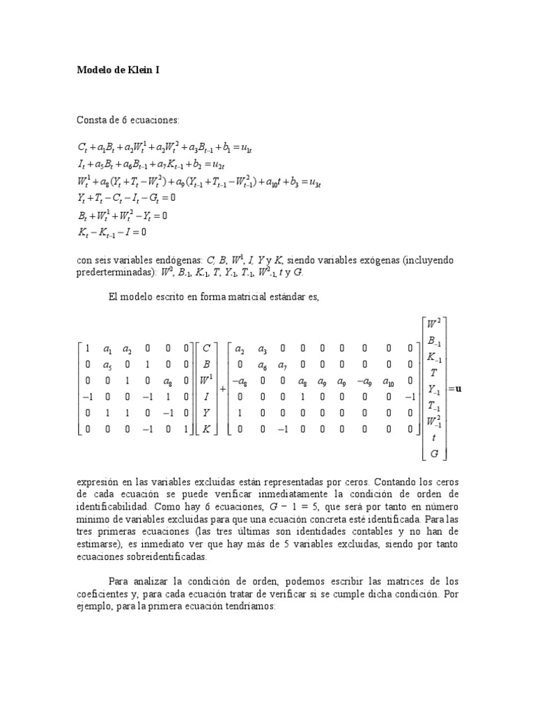 Modelo de Klein I | PDF | Verdad lógica | Ecuaciones