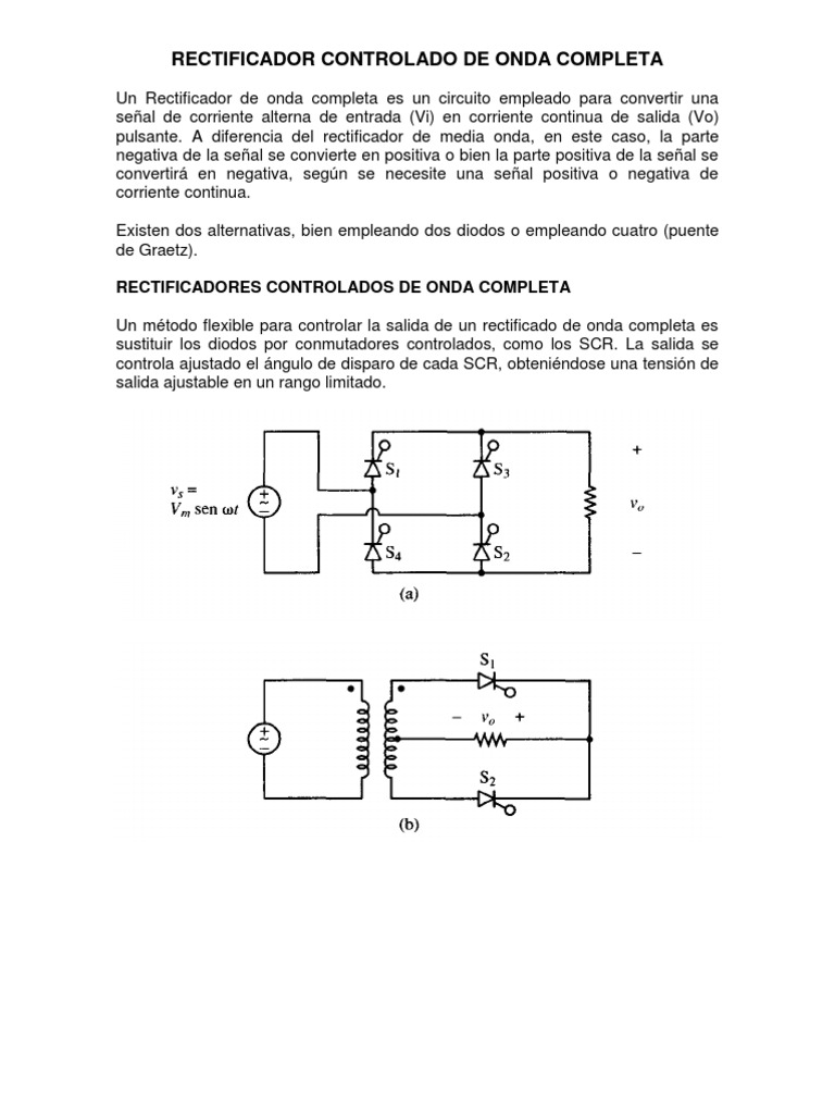 Rectificador Controlado de Onda Completa