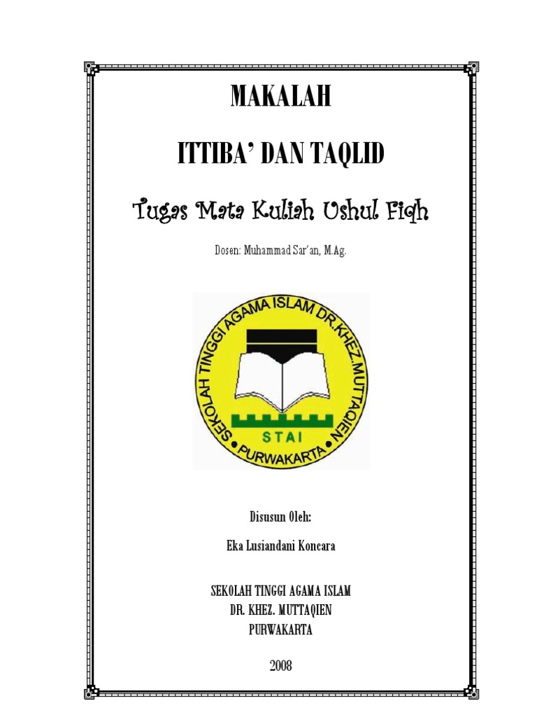 Ittiba' Dan Taqlid | PDF