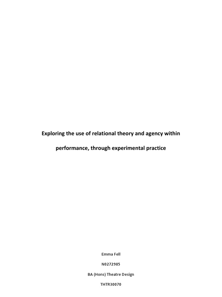Exploring Relational Theory | PDF | Space | Cognitive Science