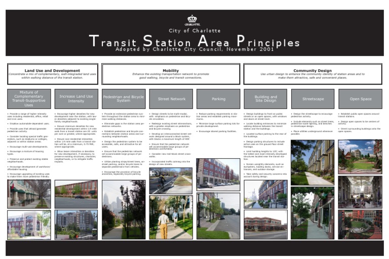 Station Area Development Principles | PDF | Street | Walking
