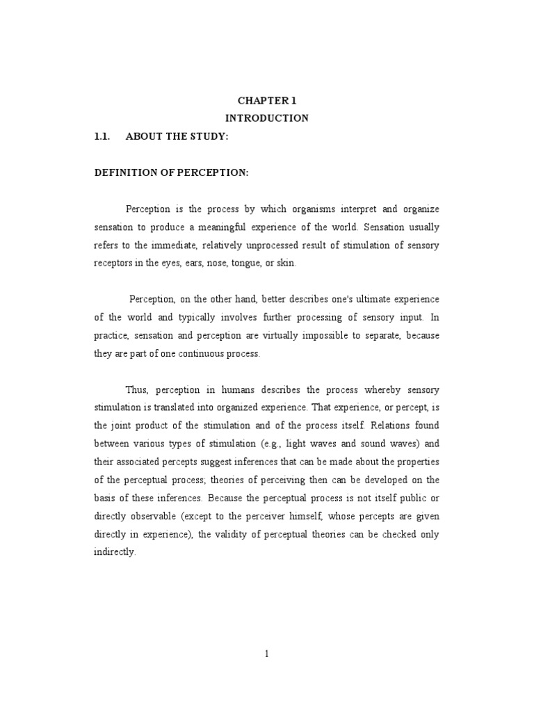 1.1. About The Study | PDF | Perception | Research Design