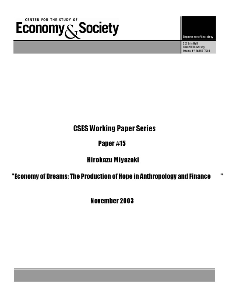 Economy of Dreams | PDF | Rationality | Capitalism