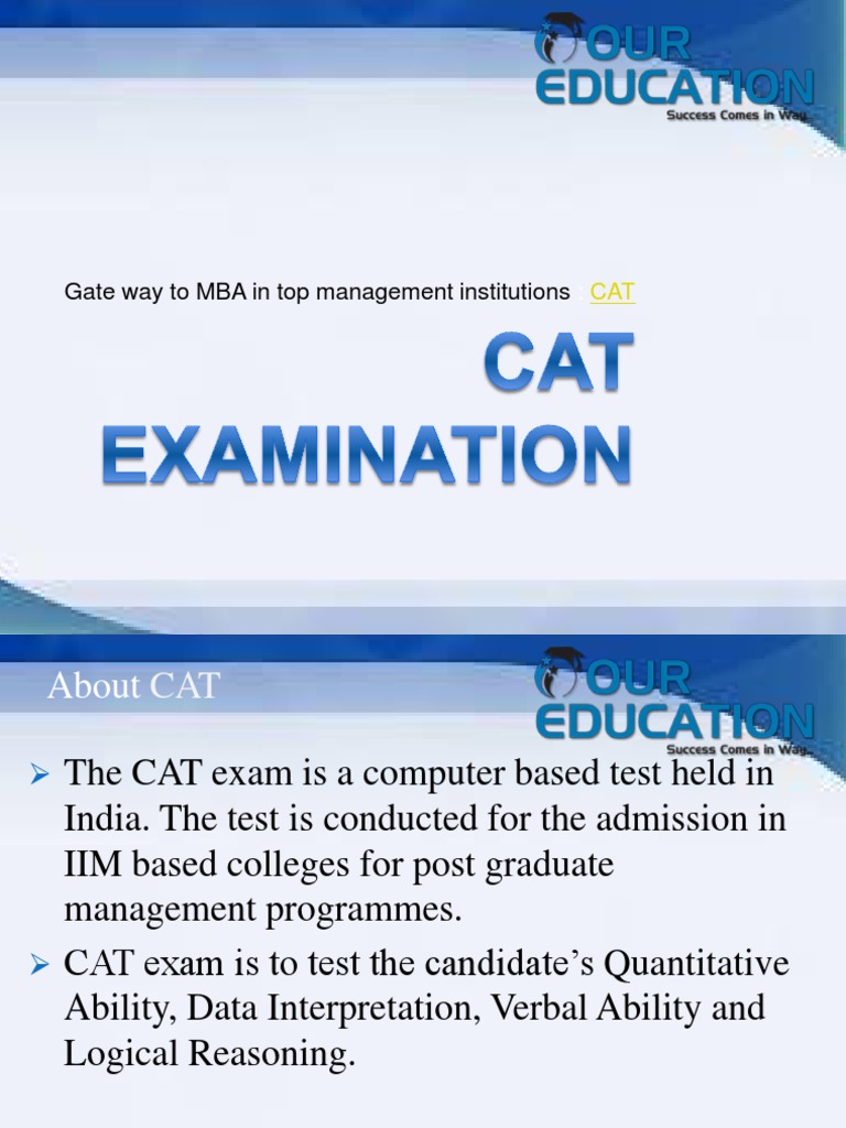 Cat Examination | PDF | Career & Growth