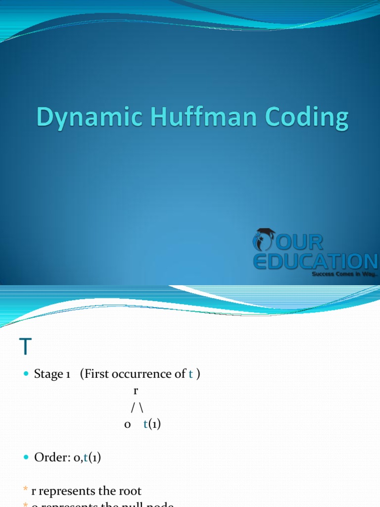 Dynamic Huffman Example | Code | Mathematical Problem Solving