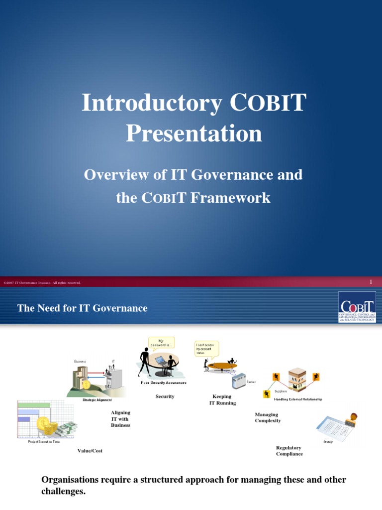 Cobit Introduction Presentation | PDF | Cobit | Governance