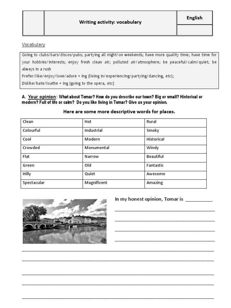 Writing City Vs Country | PDF | Grammar | Linguistics