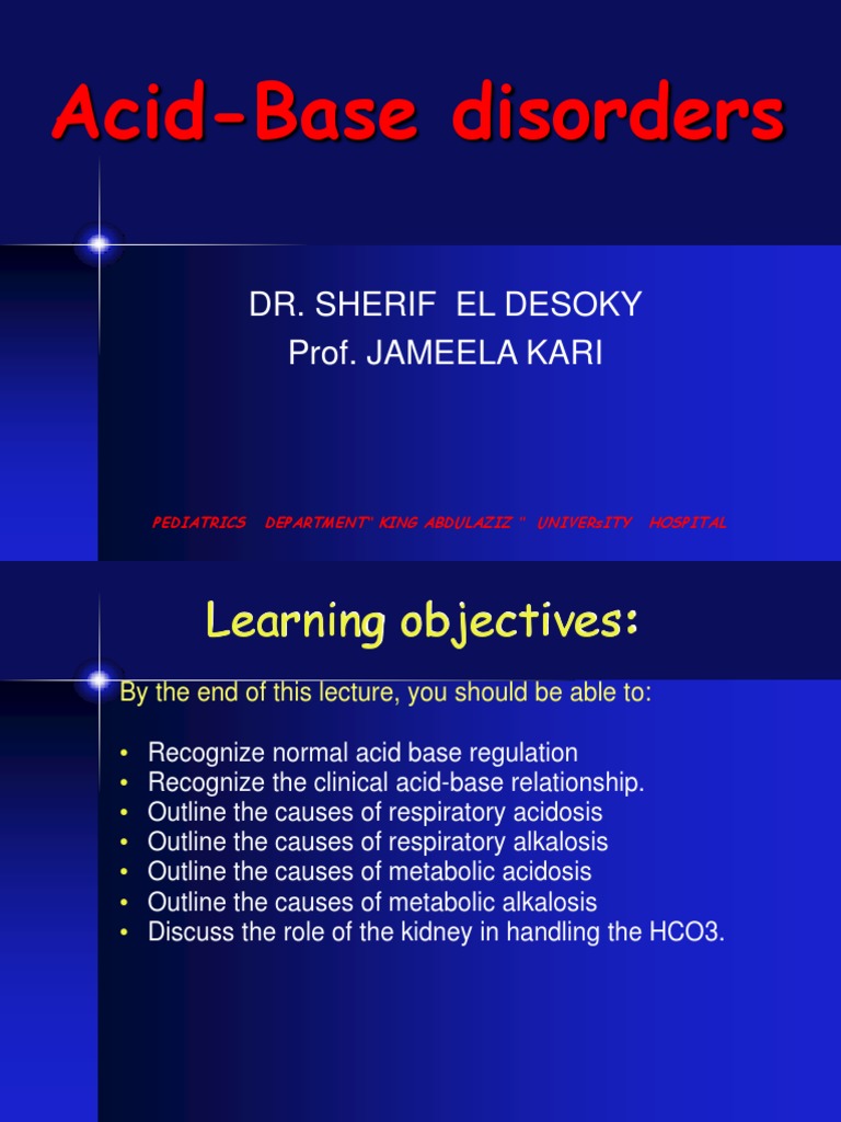 Acid-Base Disorders | Intensive Care Medicine | Physiology