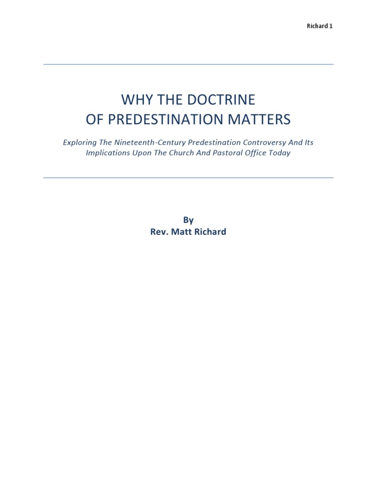 Nineteenth-Century Lutheran Predestination | PDF | Predestination ...