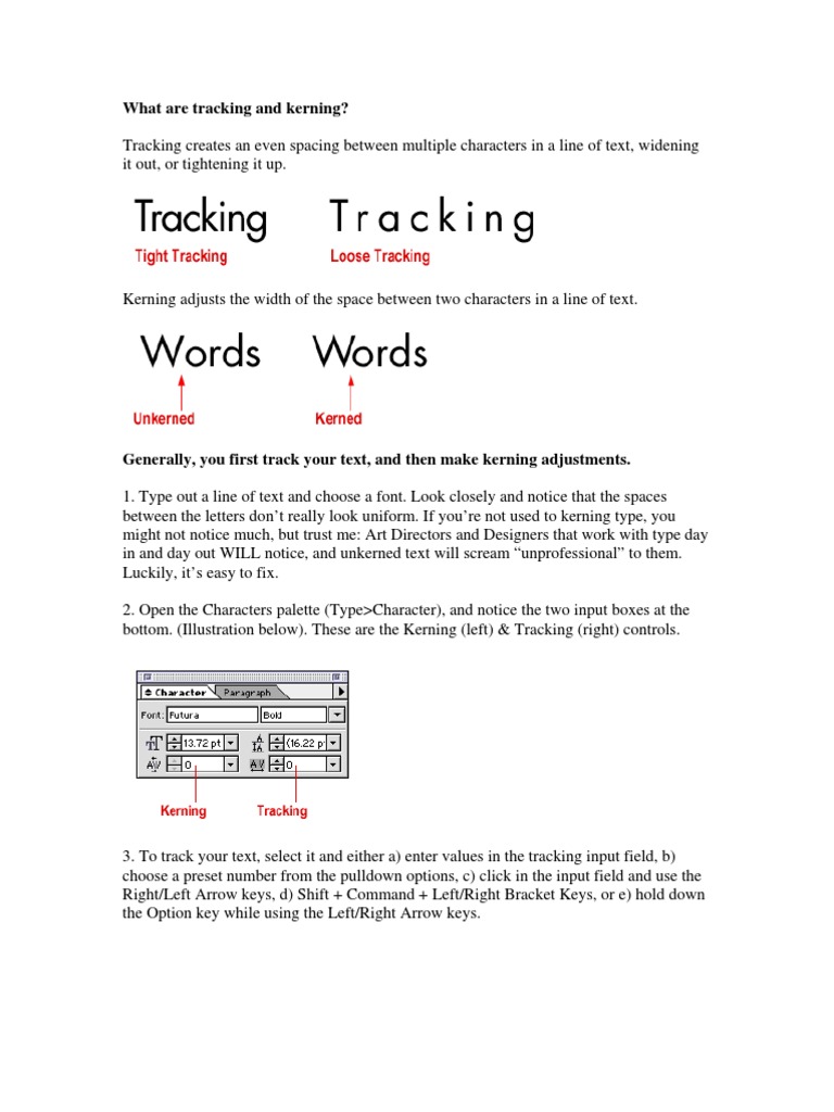 Understanding Tracking and Kerning in Typography | PDF | Computers