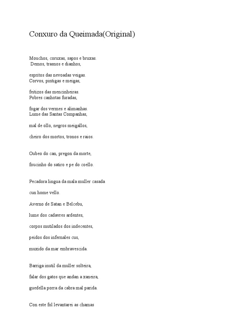 Conxuro Da Queimada | PDF