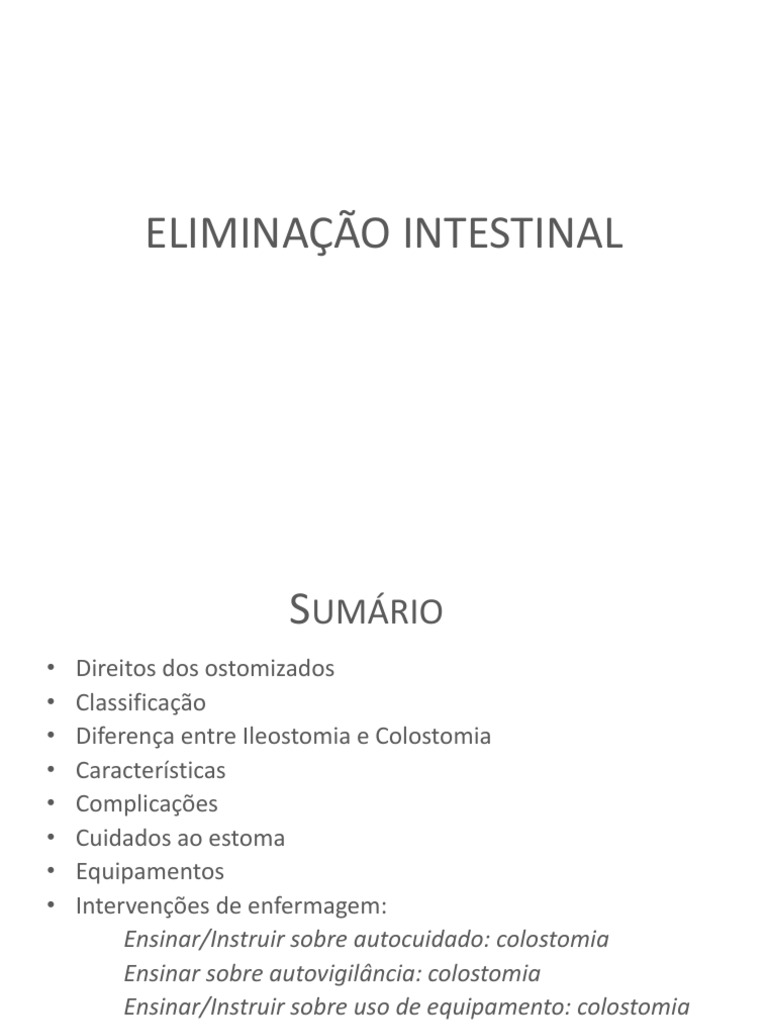 TP - Ostomia - Intestinal - para Imprimir | PDF | Gastroenterologia ...