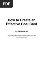 Goal Card - Bob Proctor | PDF | Goal | Thought