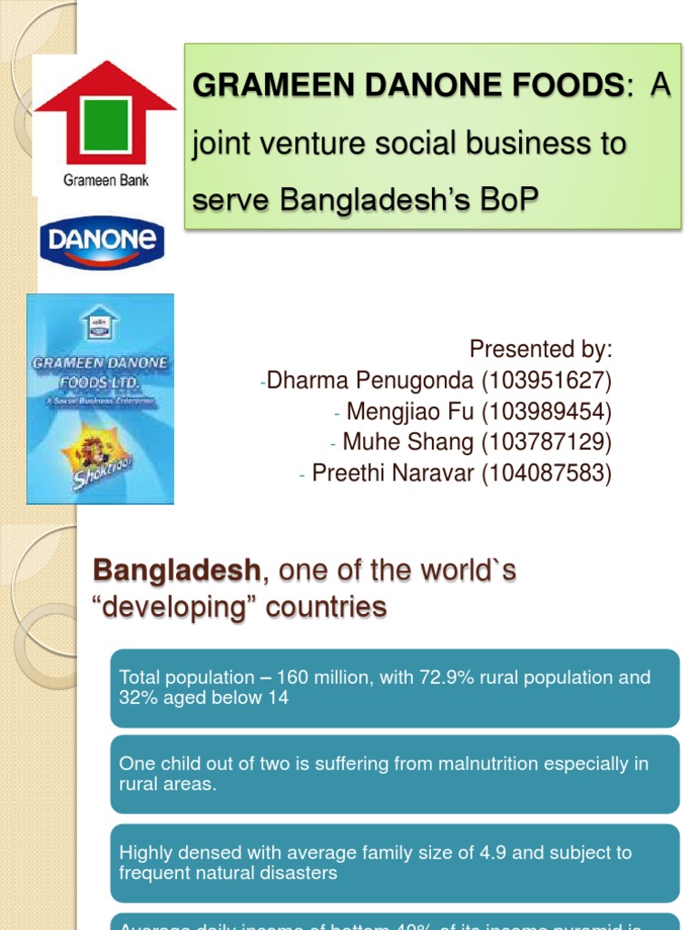 Grameen Danone: Social Business in Bangladesh | PDF | Grameen Bank | Poverty