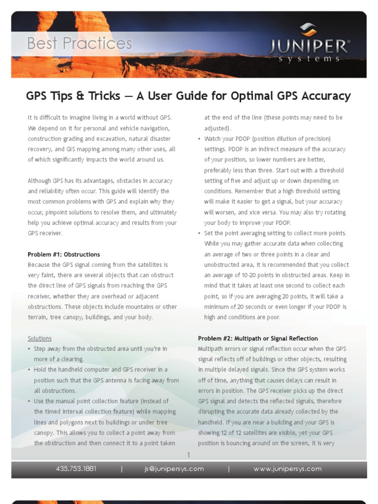 GPS User Guide for Optimal Accuracy | PDF | Global Positioning System ...