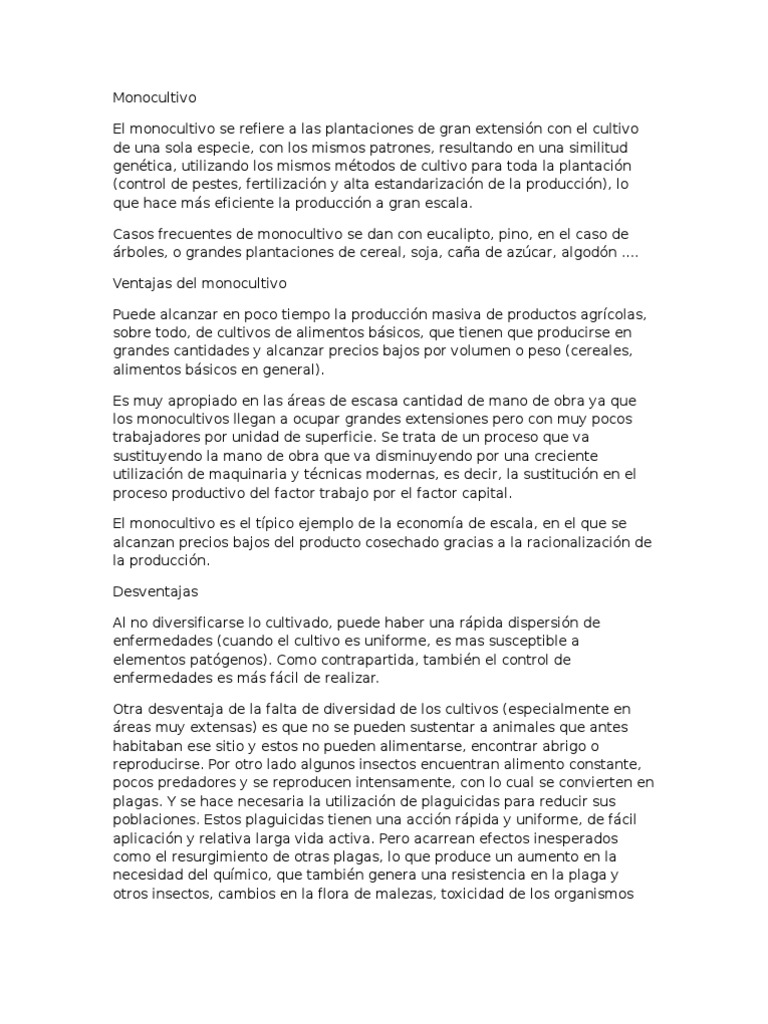 Mono Cult Ivo | PDF | Plantación | Agricultura