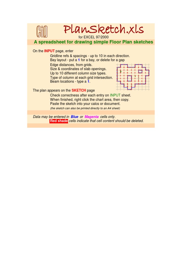 Plan Sketch | PDF | Microsoft Excel | Spreadsheet