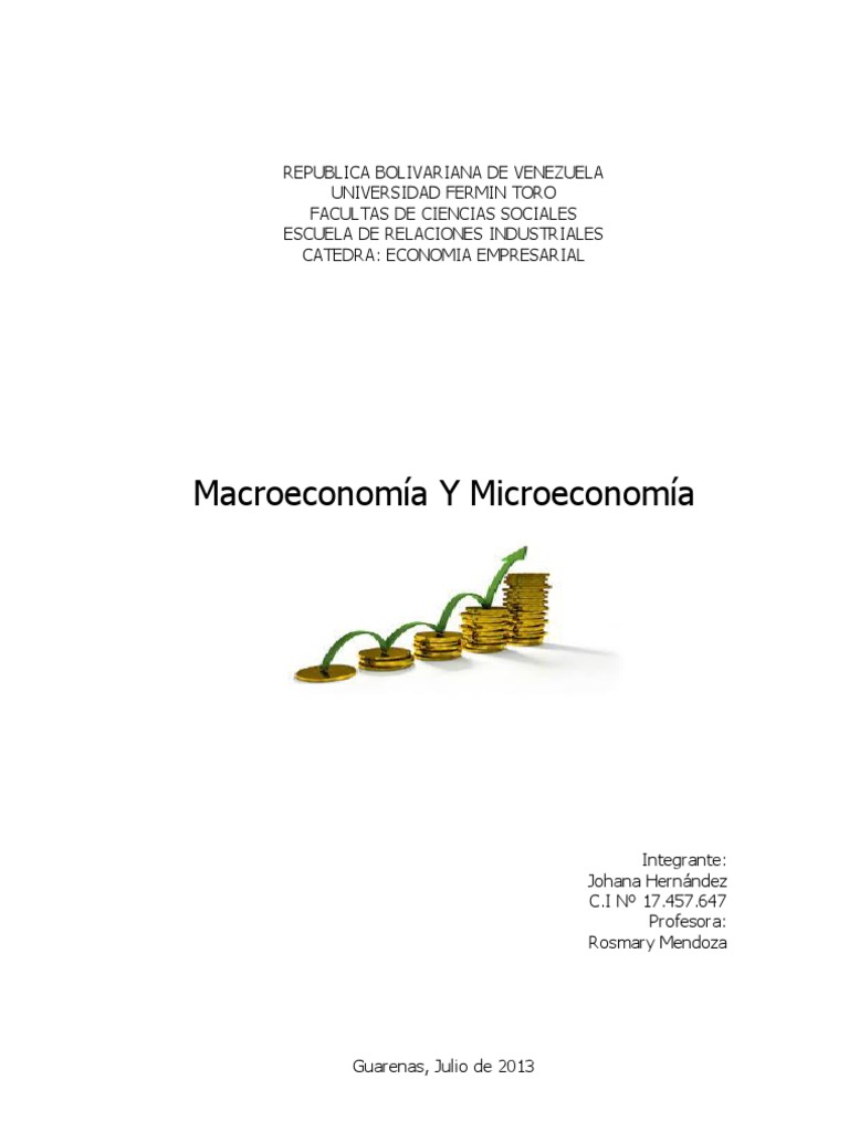 Cuadro Comparativo, Macroeconomia y Microeconomia | PDF | Microeconomía | Macroeconómica