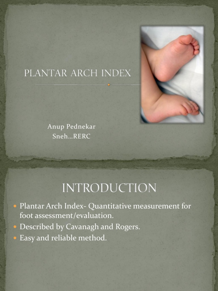 Plantar Arch Index | PDF | Toe | Foot
