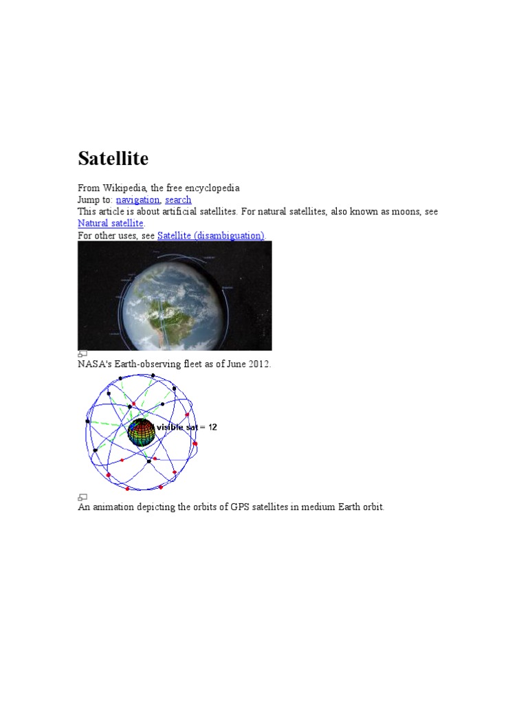 Satellite | PDF | Satellite | Communications Satellite