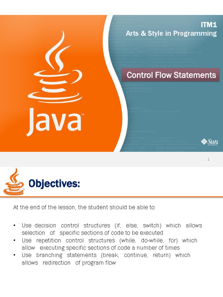 Java-Control Flow Statements | PDF | Control Flow | Areas Of Computer ...