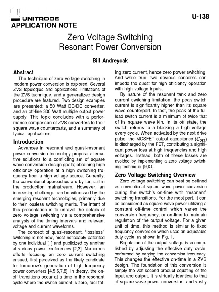 ZVS | PDF | Inductance | Capacitor