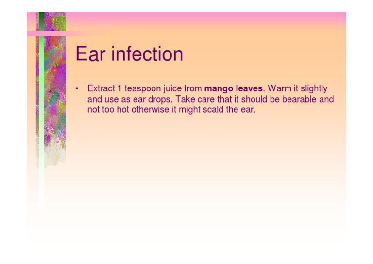 Ear Infection | PDF | Cooking, Food & Wine | Self-Improvement