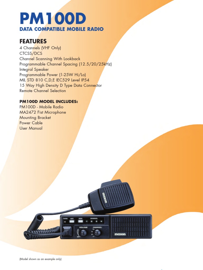 Maxon PM100 | Electrical Connector | Radio