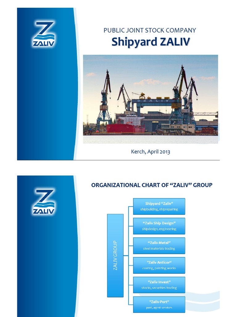 Zaliv Shipyard Overview and Capabilities | PDF | Crane (Machine) | Pipe ...