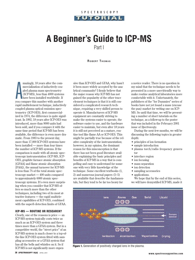 Beginner's Guide to ICP-MS Techniques | PDF