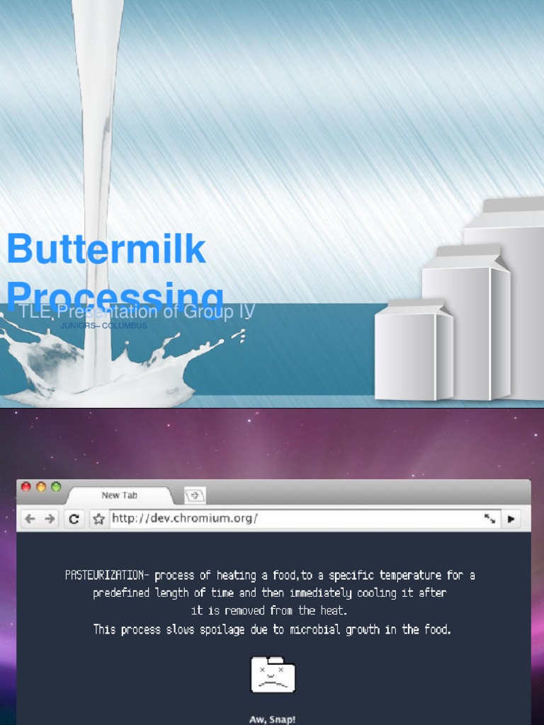 Buttermilk Processing | PDF | Buttermilk | Butter