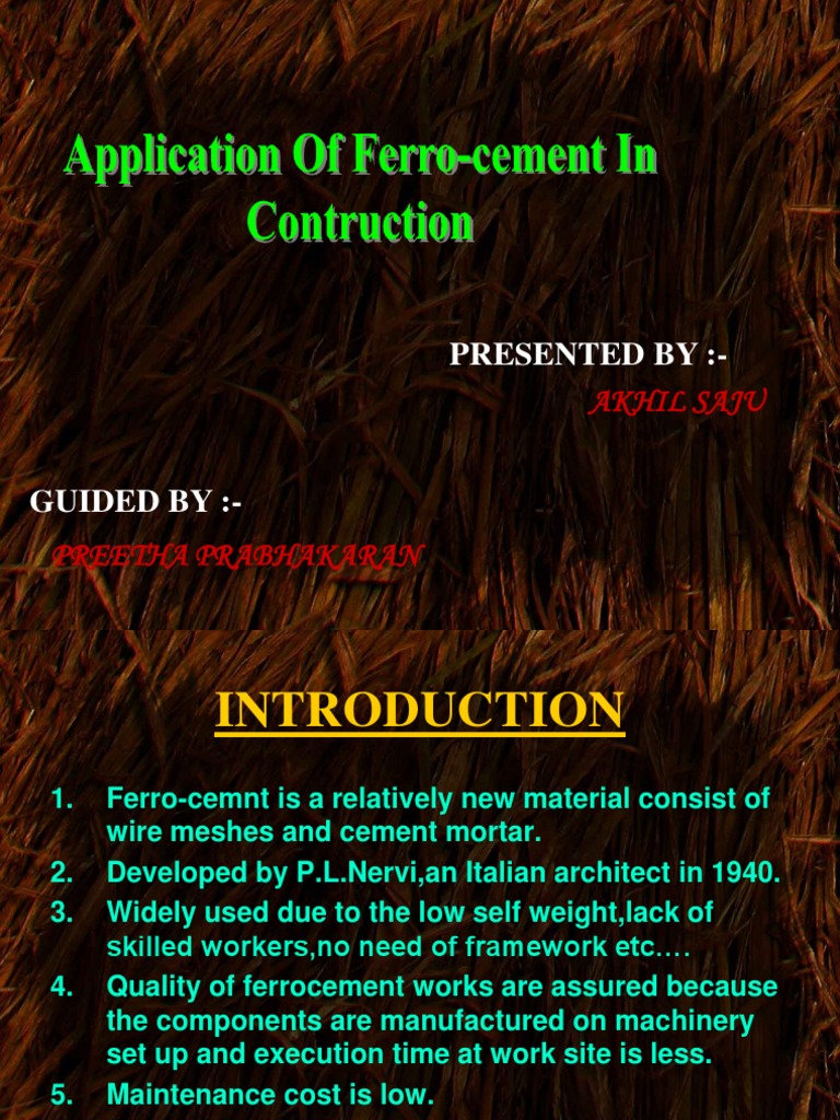 Construction Using Ferrocement | PDF | Industrial Processes | Building ...