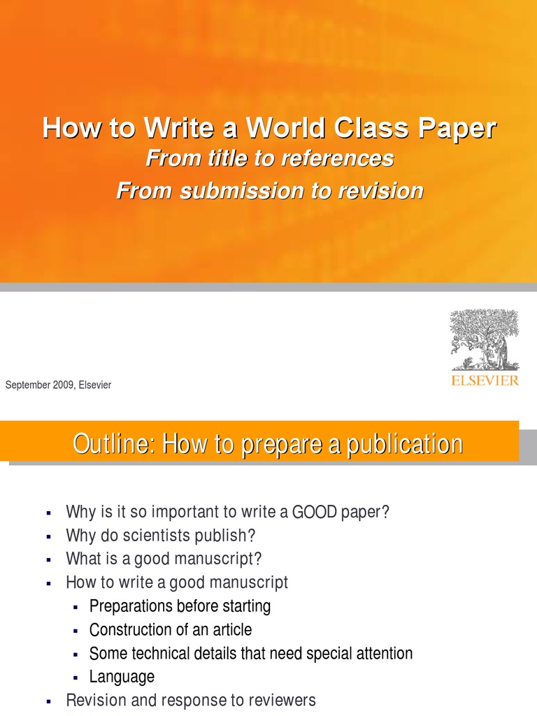 How To Write A World Class Paper | PDF
