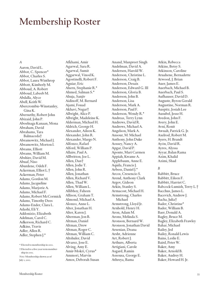 Council On Foreign Relations Membership Roster 2012 | PDF