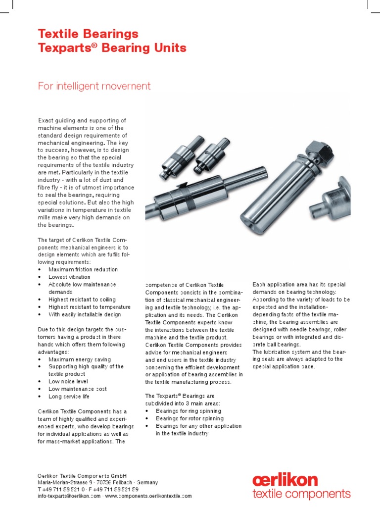Bearings | PDF | Bearing (Mechanical) | Textiles