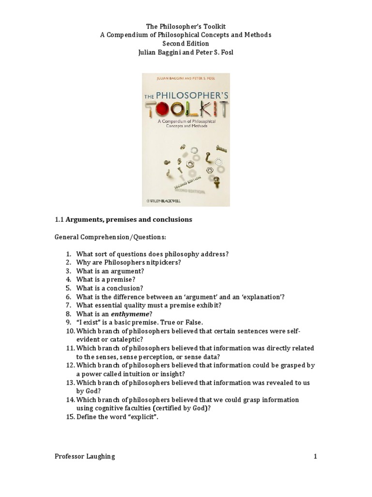 The Philosopher's Toolkit: A Compendium of Philosophical Concepts and ...