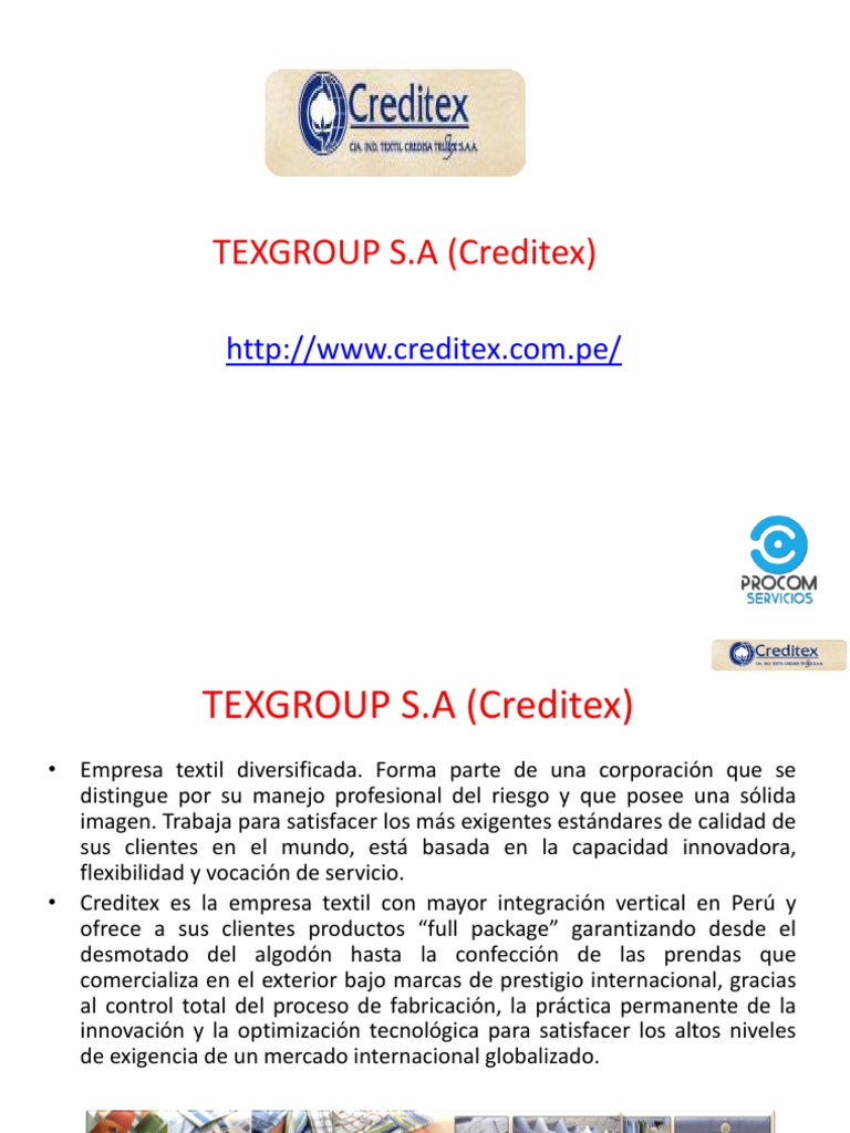 Texgroup S.A (Creditex) | PDF | Colombia | Perú