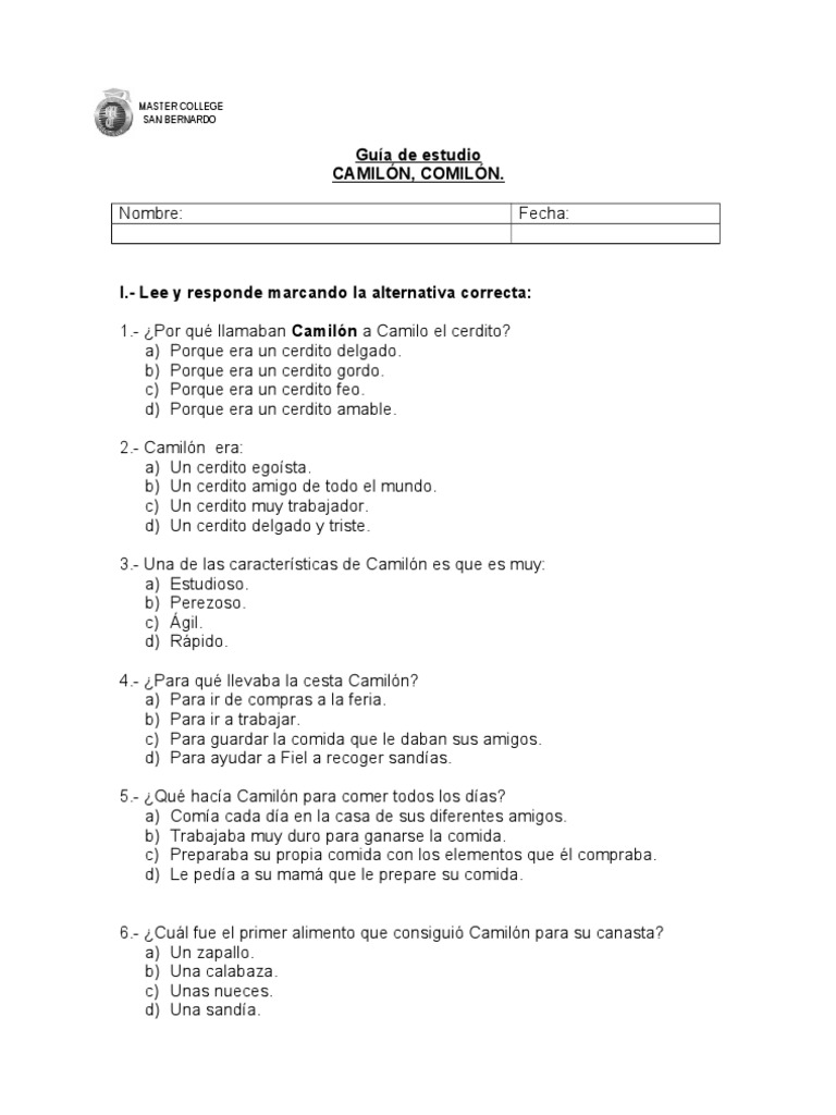 Guia Camilon Comilon | PDF