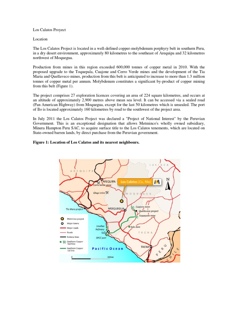 Los Calatos Proyect | PDF | Mining | Heavy Industry
