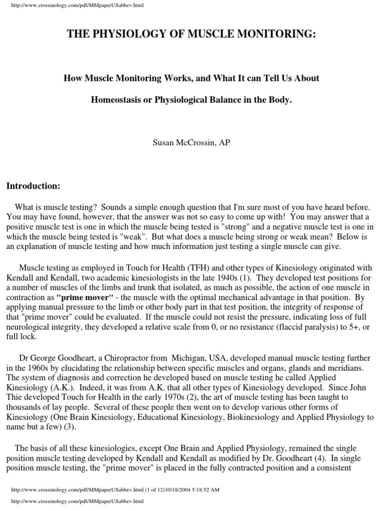 Muscle Monitoring | PDF | Stress (Biology) | Homeostasis