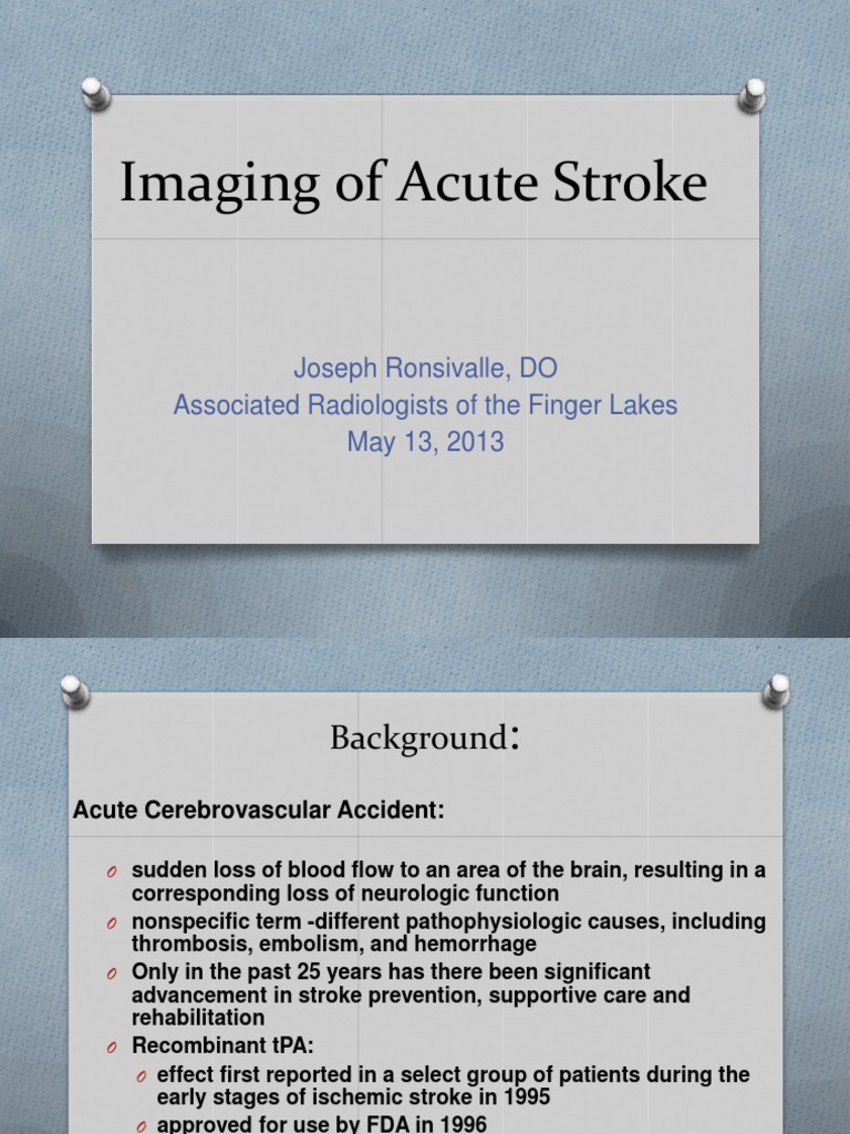 Basic Stroke Imaging | Download Free PDF | Stroke | Ischemia