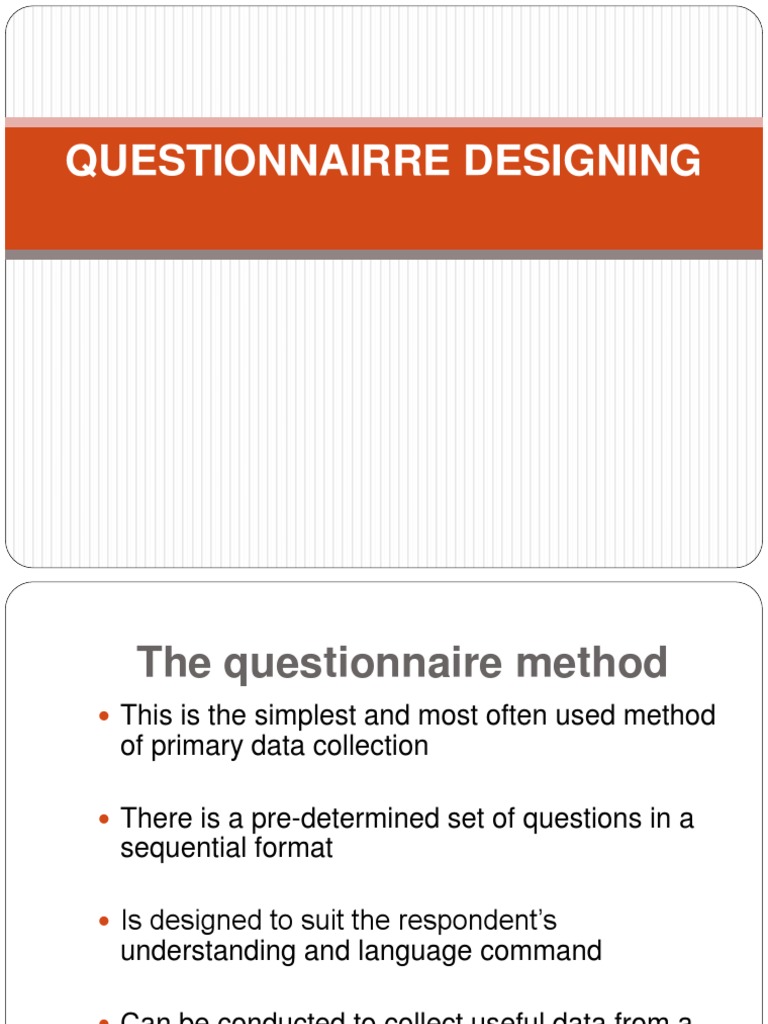 Questionnaire Design | PDF | Questionnaire | Science