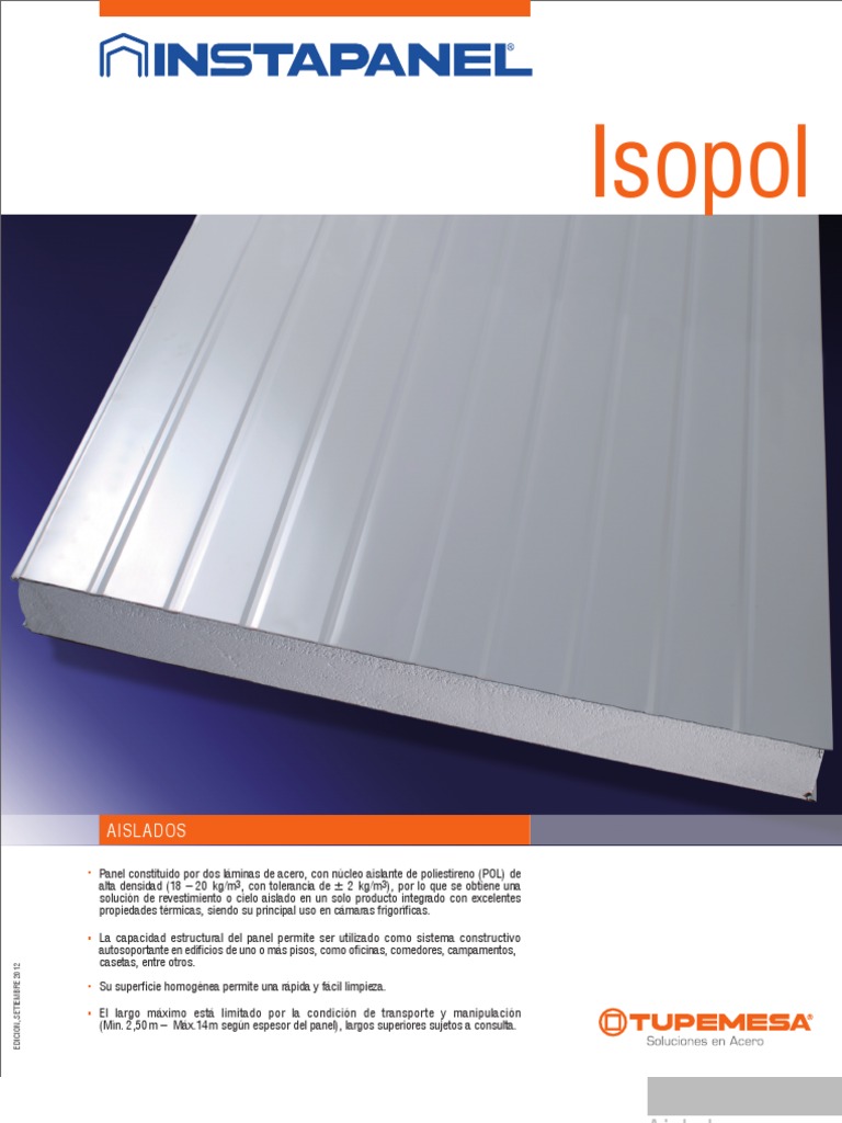 Aislados Isopol | PDF | Aislamiento térmico | Acero