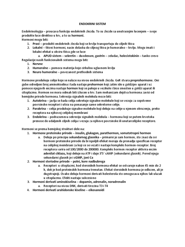 Endokrini Sistem | PDF