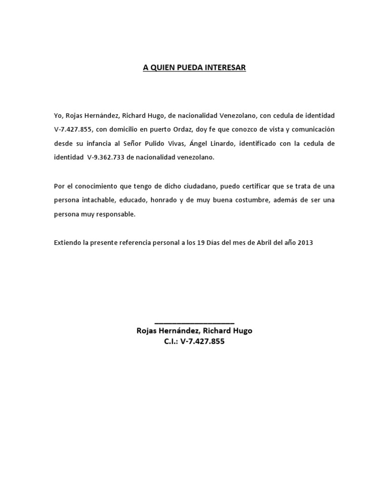 A Quien Pueda Interesar | PDF | Ciencias sociales