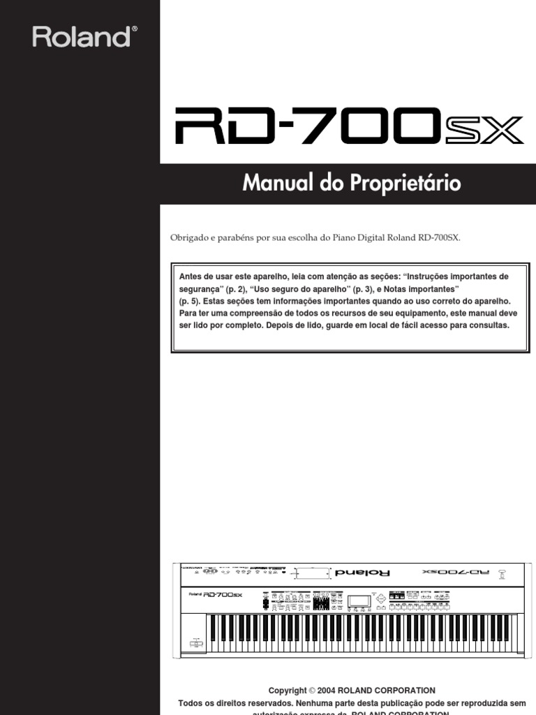 Roland RD 700 SX | PDF | Piano | Som