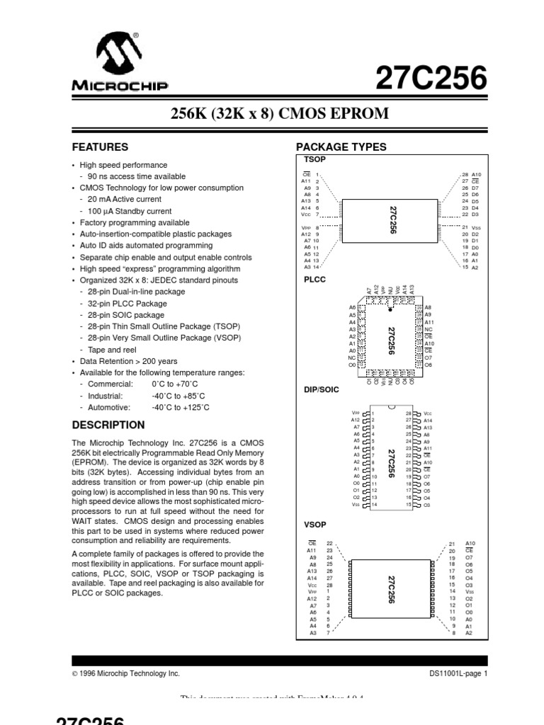 27c256 PDF | PDF | Trademark | Integrated Circuit