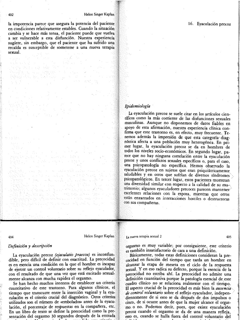 7 Helen Singer Kaplan Eyaculación Precoz Pdf 