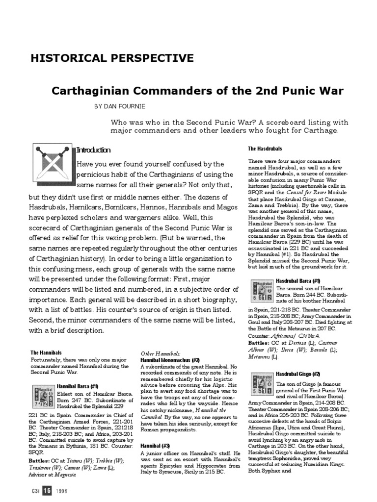 Carthaginian Commanders of the Second Punic War: A Guide to the ...