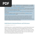 MARS Model of Individual Behavior | PDF | Motivational | Motivation